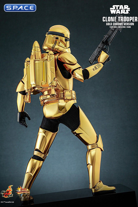 1/6 Scale Clone Trooper Movie Masterpiece MMS735 - Gold Chrome Version ...