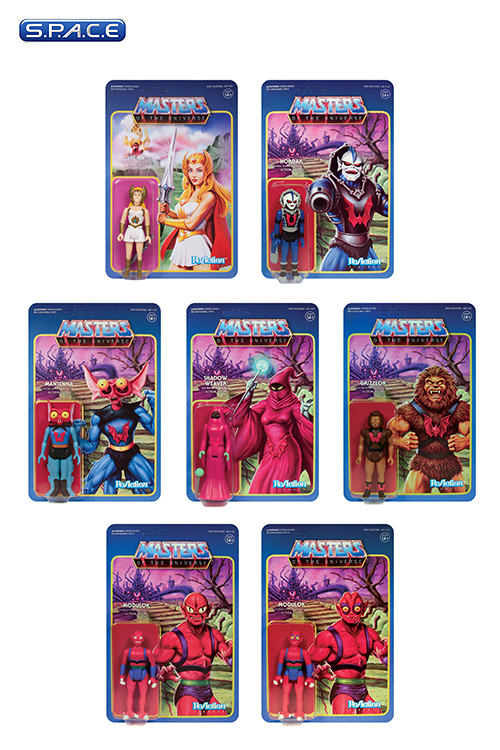 7er Komplettsatz: MOTU ReAction Figures Wave 5 (Masters of the Universe)