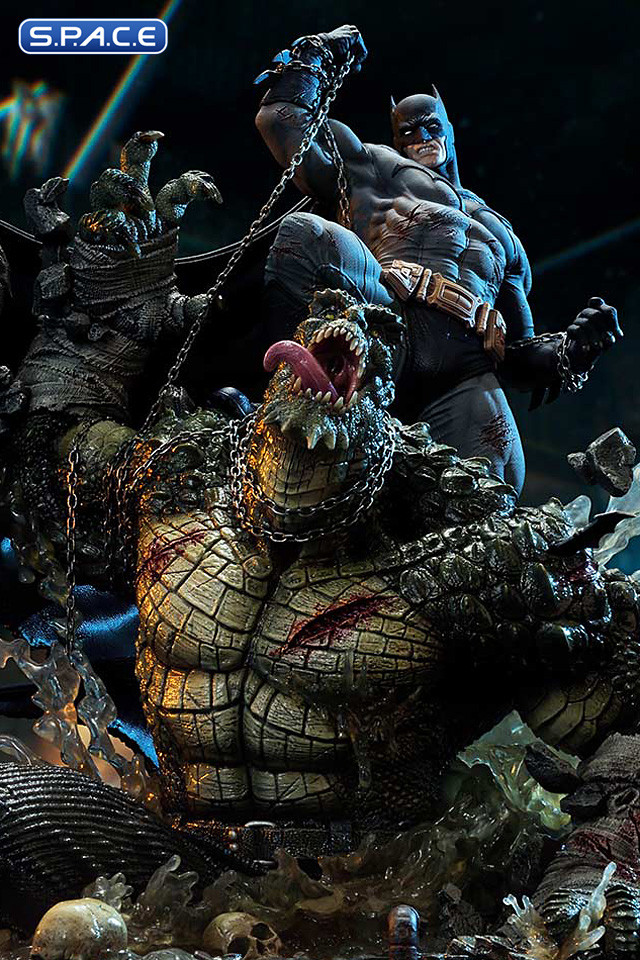 14 Scale Batman Vs Killer Croc Ultimate Premium Masterline Statue Dc Comics