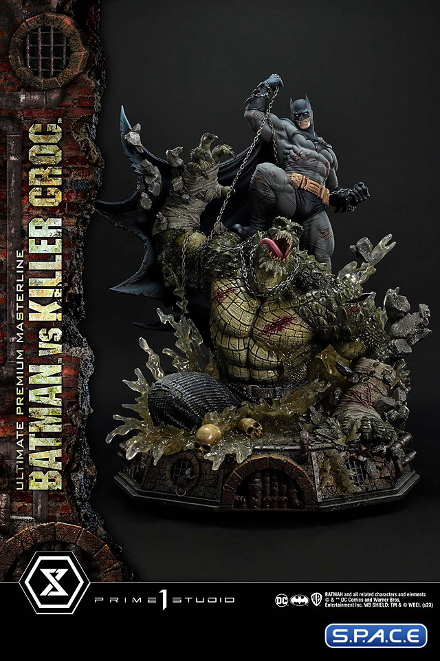 14 Scale Batman Vs Killer Croc Ultimate Premium Masterline Statue Dc Comics