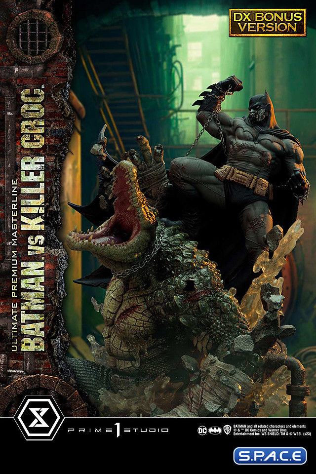 14 Scale Batman Vs Killer Croc Deluxe Ultimate Premium Masterline Statue Bonus Version Dc