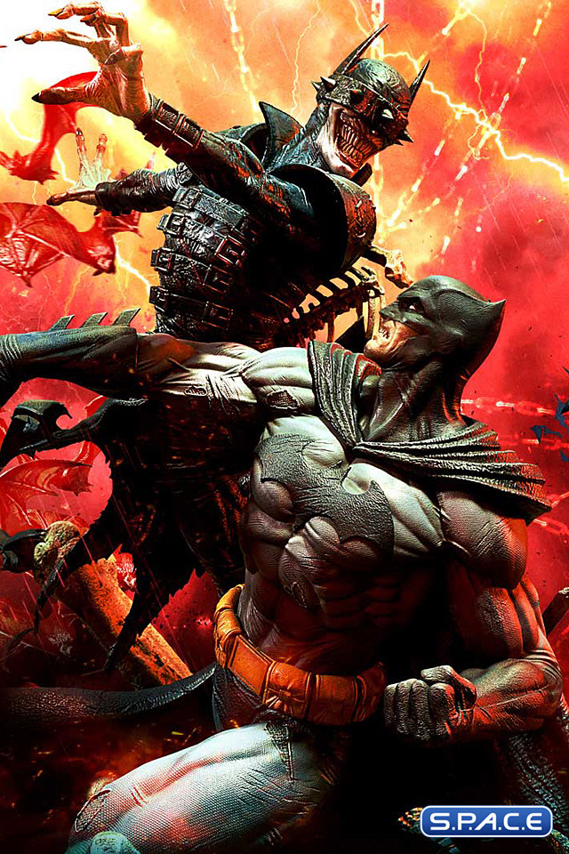 1/4 Scale Batman vs. Batman Who Laughs Ultimate Premium Masterline ...